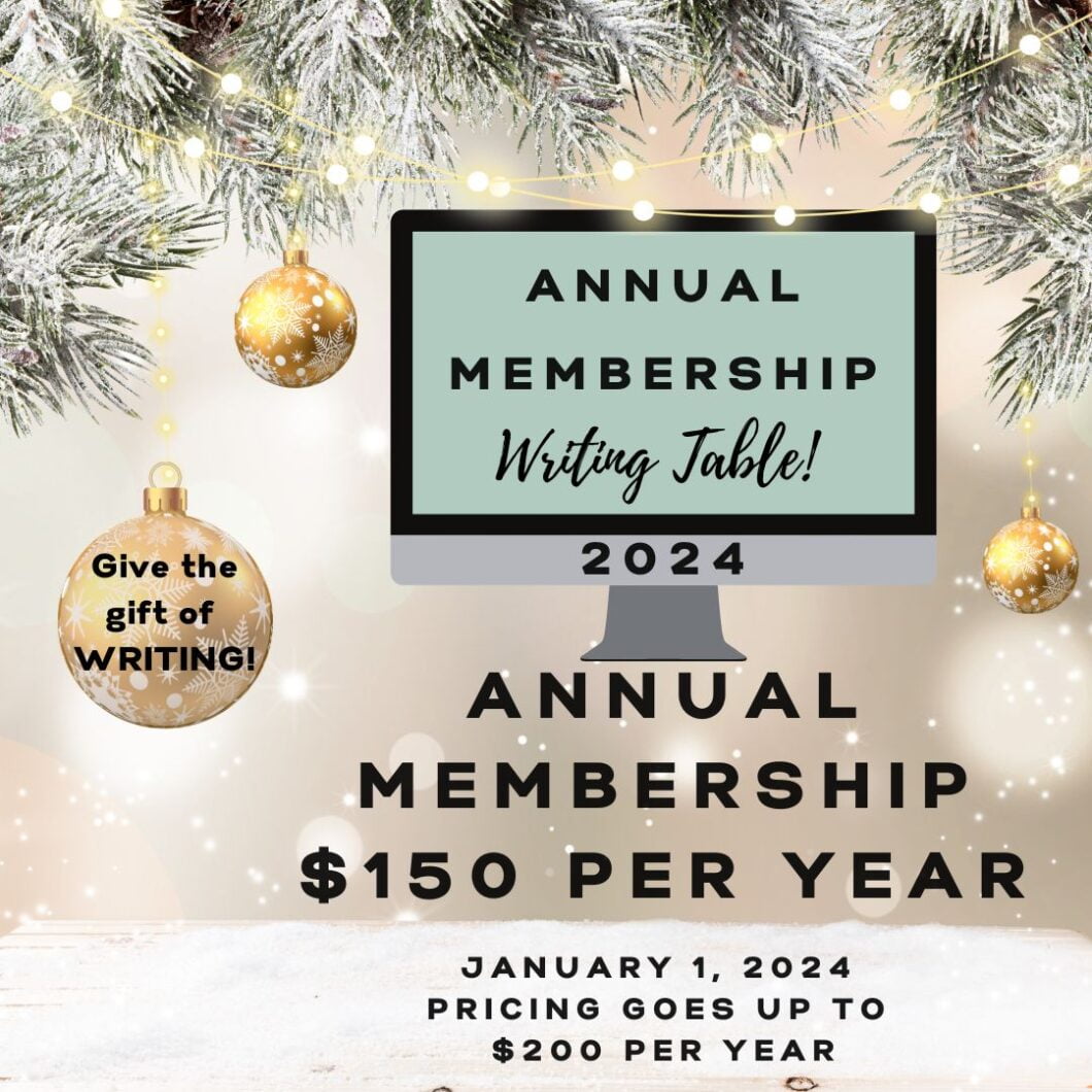 Writing Table and #FreeWrite Fridays - Eileen Campbell-Reed